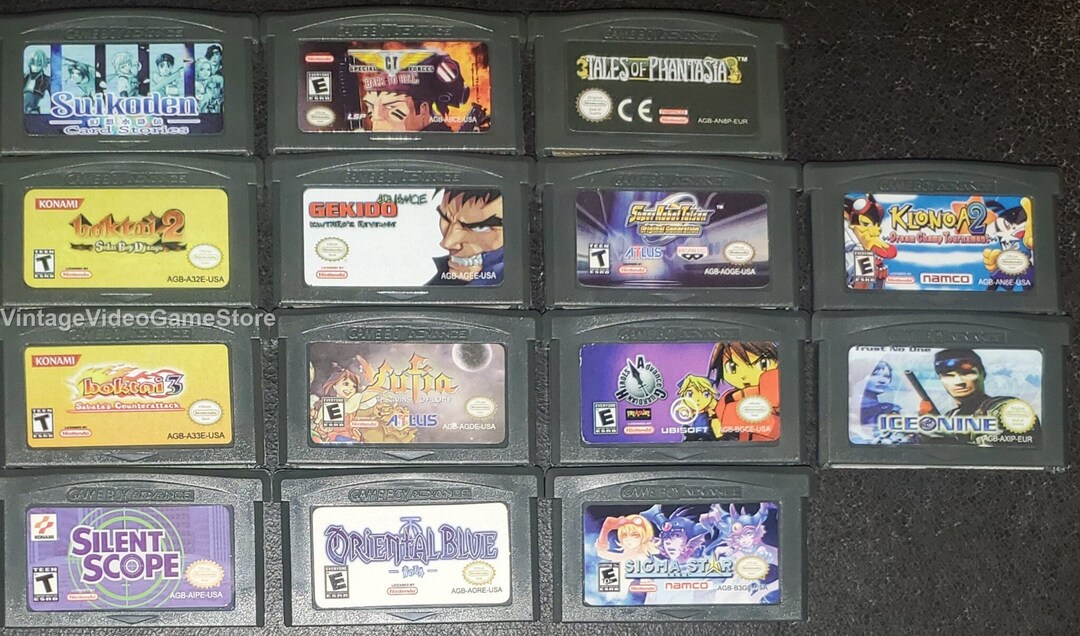 GBA Games Collection Unique Lot Bundle Rare Nintendo Game Boy Advance ...
