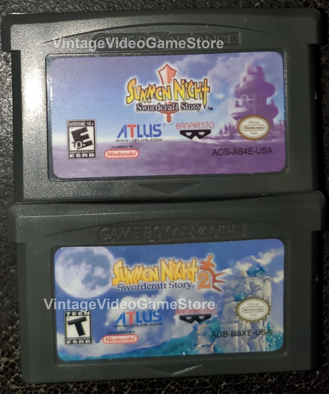 Summon Night 1 Summon 2 Swordcraft Story GBA Game Cartridge Nintendo ...