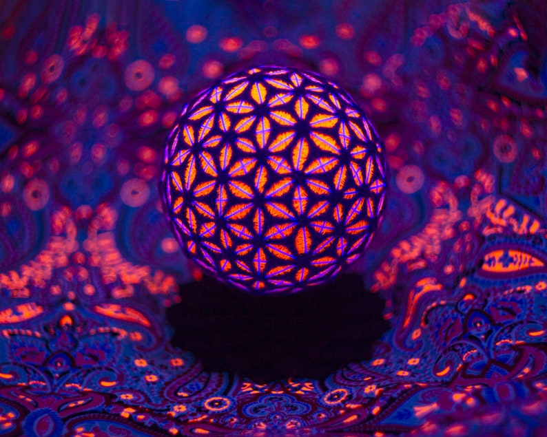 Sacred Geometry Temari "flower of Life" - Instrumental Gift - Desk ...