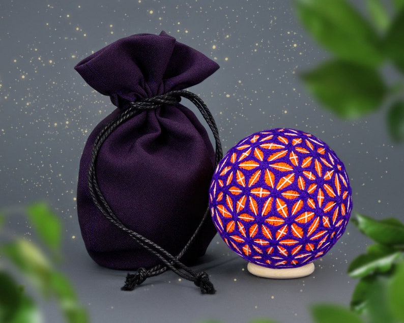 Sacred Geometry Temari "flower of Life" - Instrumental Gift - Desk ...