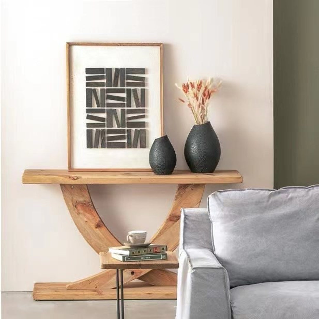 Reclaimed Wood Entry Table Console Table Rustic Entryway Console ...