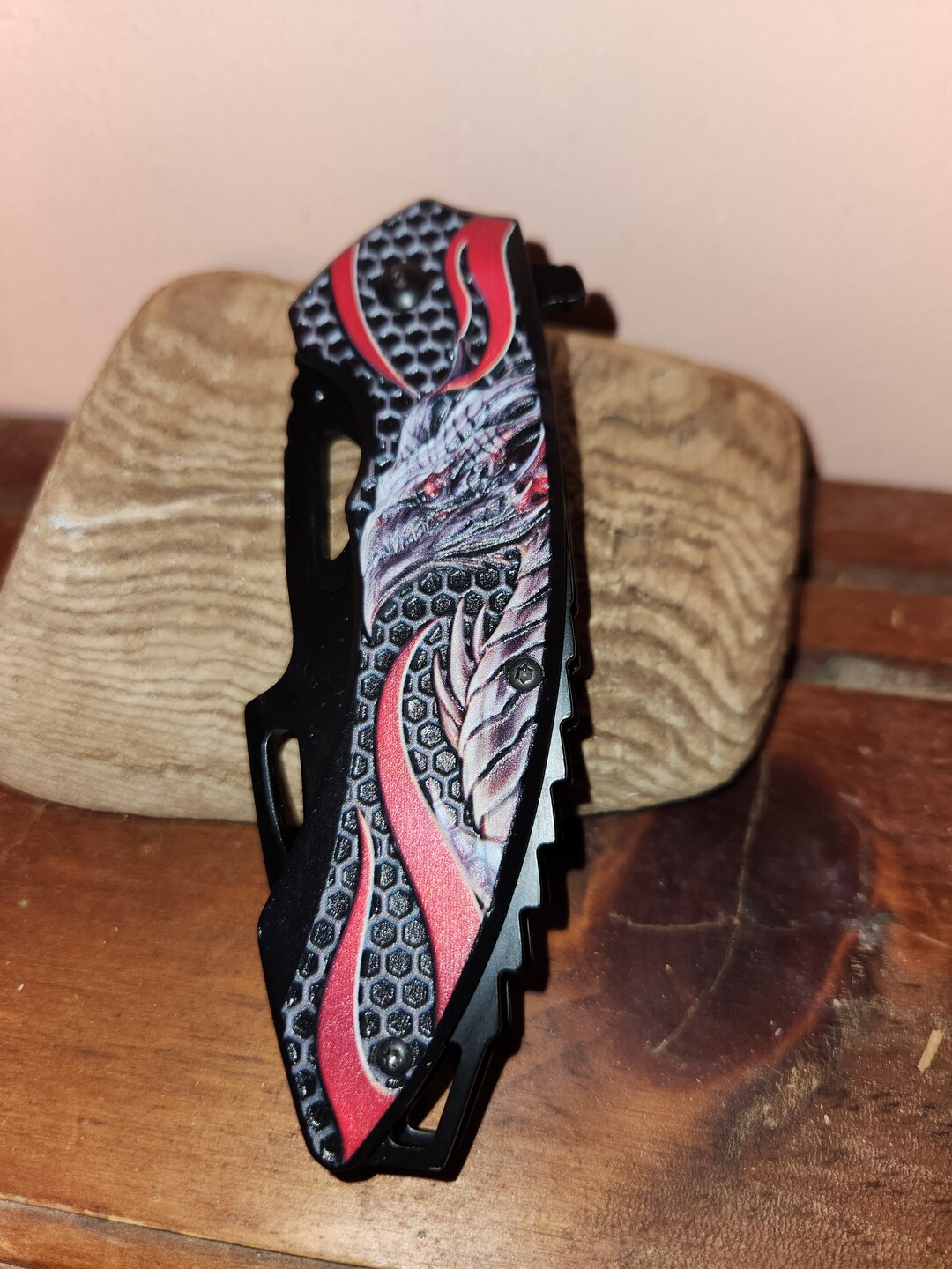 Red Dragon Pocket Knife - Etsy