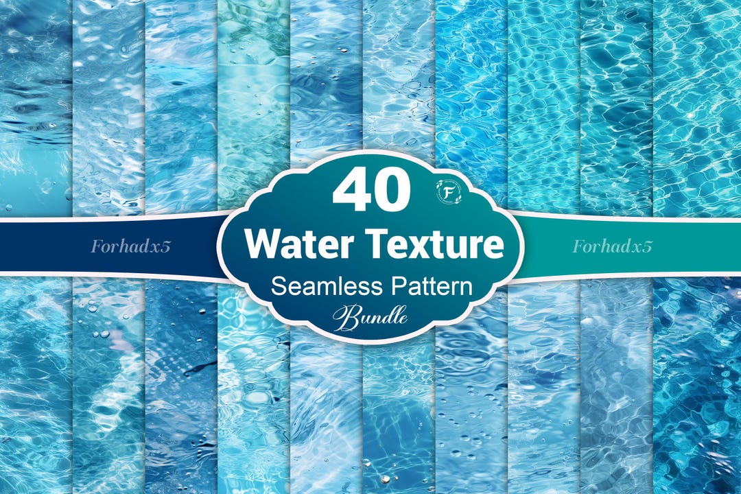 Water Texture Seamless Pattern, Water Pattern, Water Texture Digital ...