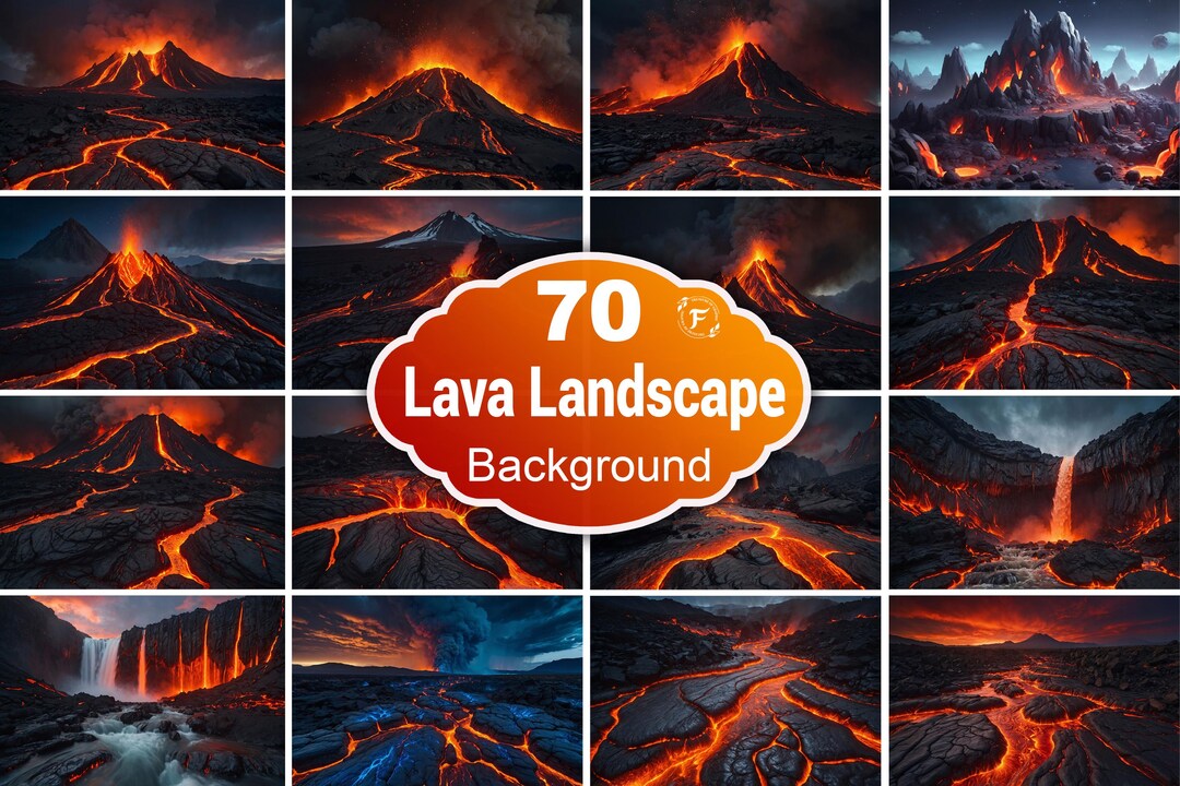 Lava Flow Landscape Wallpaper, Volcano Lava Wallpaper, Volcanic ...
