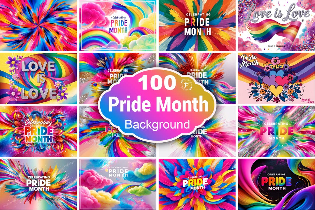 Pride Month Background, Pride Month Digital Papers, LGBTQ Background ...