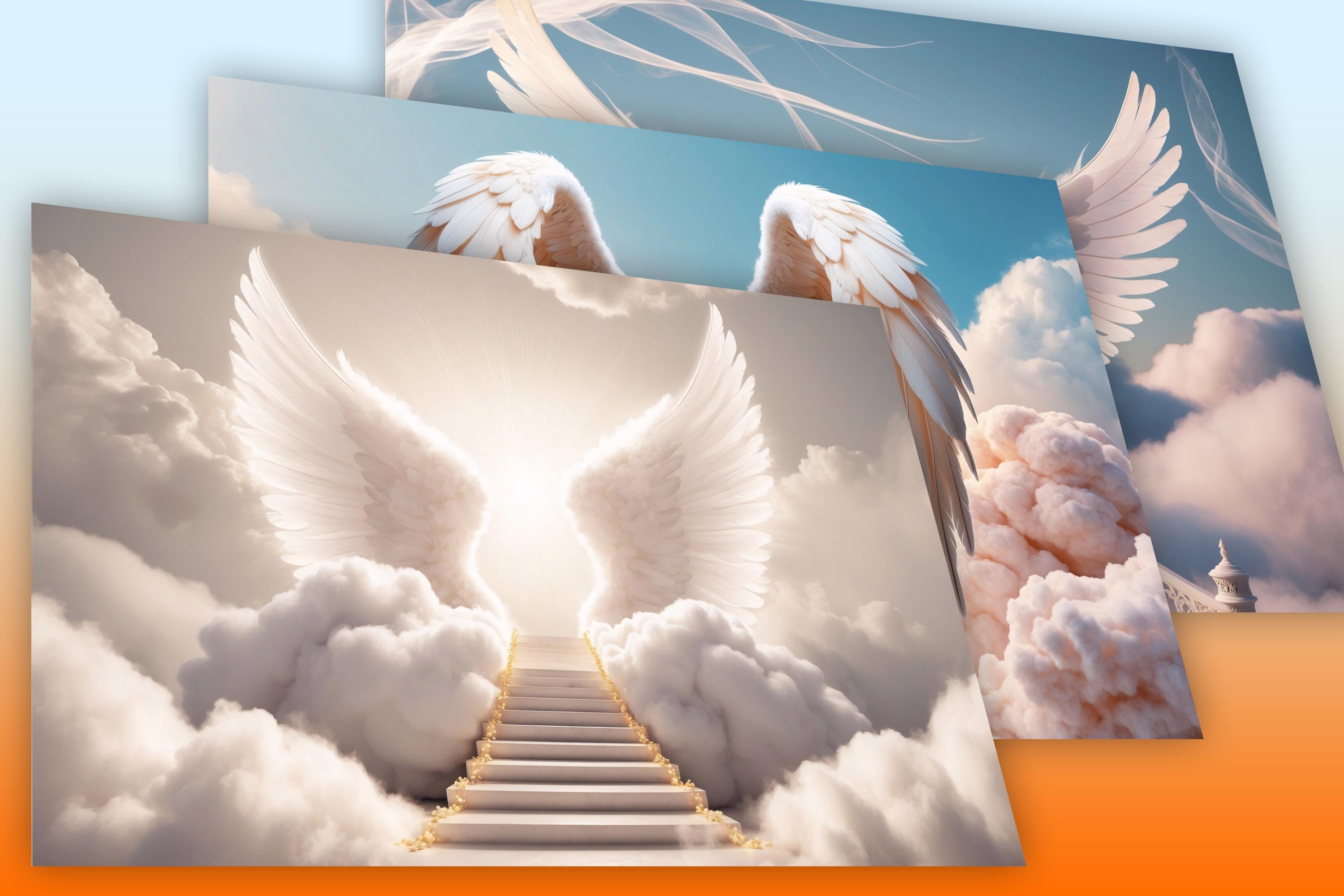 Angel Wings Stairs to Heaven Wallpaper: Ethereal Cloud Backgrounds (30 ...