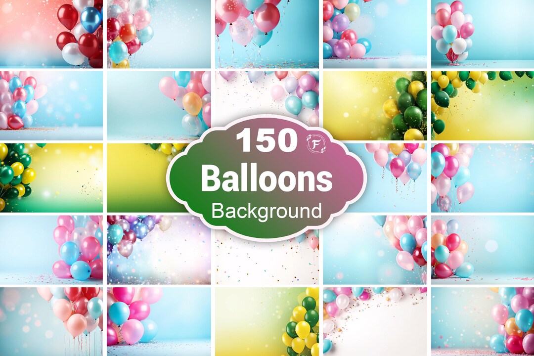 Balloons Background, Party Balloons Backdrops, Birthday Background ...