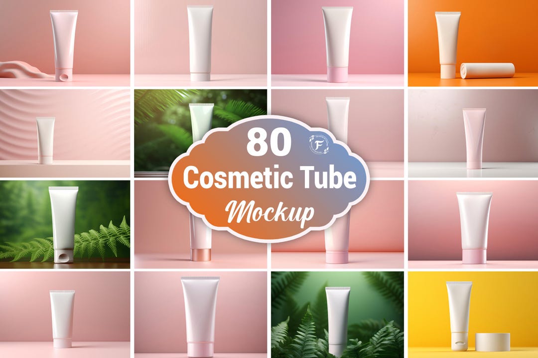 Cosmetic Tube Mockup Bundle: Beauty Packaging Showcase (80 JPG Files ...