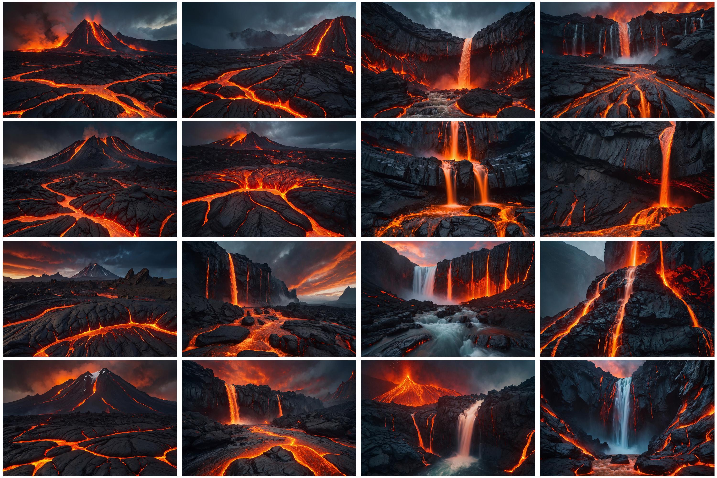 Lava Flow Landscape Wallpaper, Volcano Lava Wallpaper, Volcanic ...