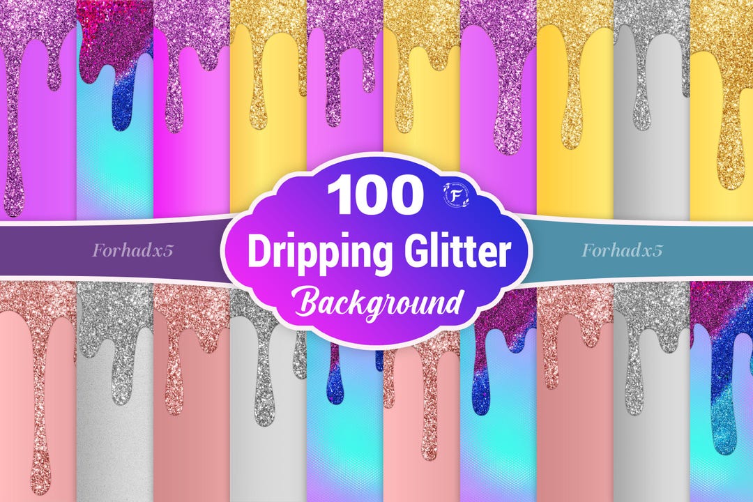 Glitter Drip Backgrounds: Shimmering Digital Paper (100 JPG Files) - Etsy