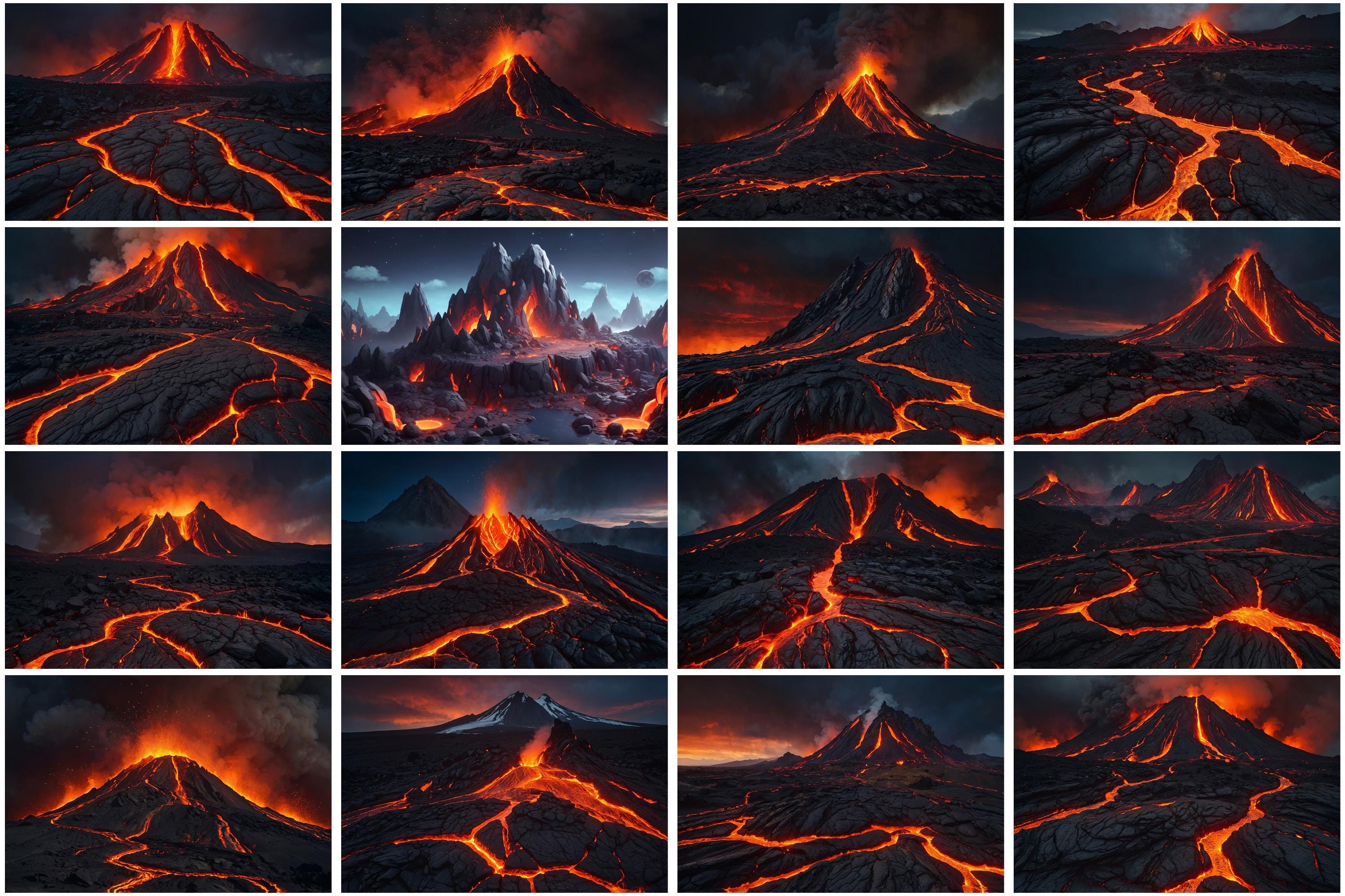 Lava Flow Landscape Wallpaper, Volcano Lava Wallpaper, Volcanic ...