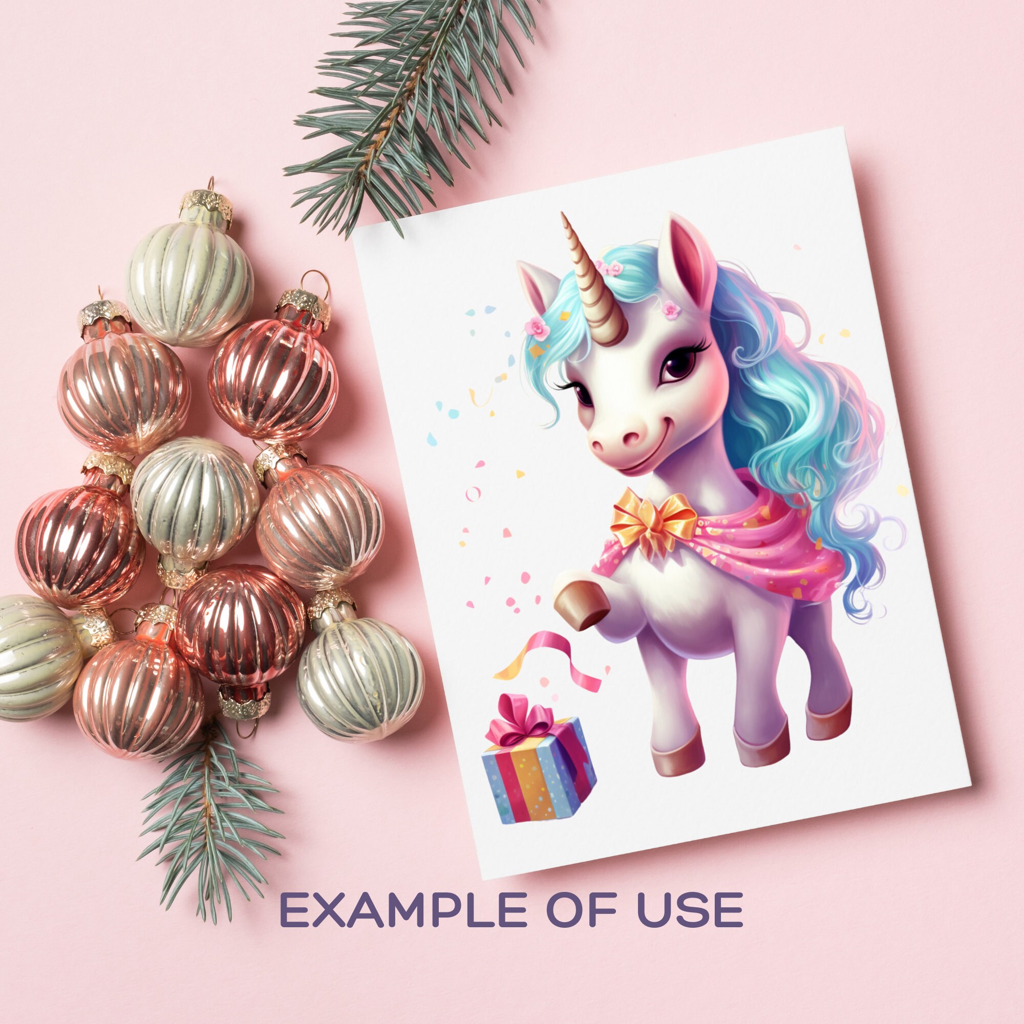 Cute Unicorn Clipart Png Unicorn Birthday Png Digital Download - Etsy