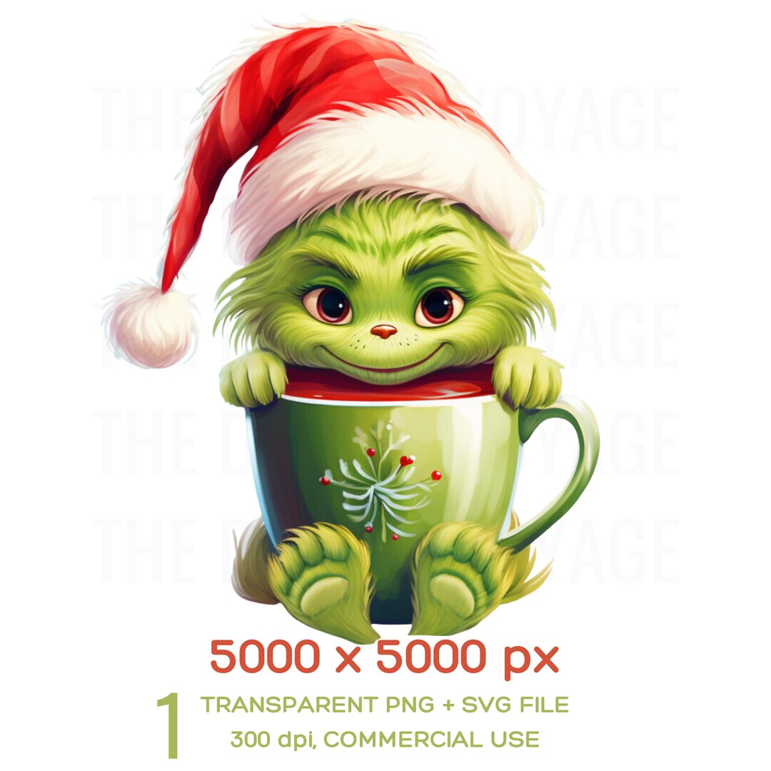 Baby Grinch PNG SVG Clipart Grinch Baby Svg Christmas Clipart - Etsy