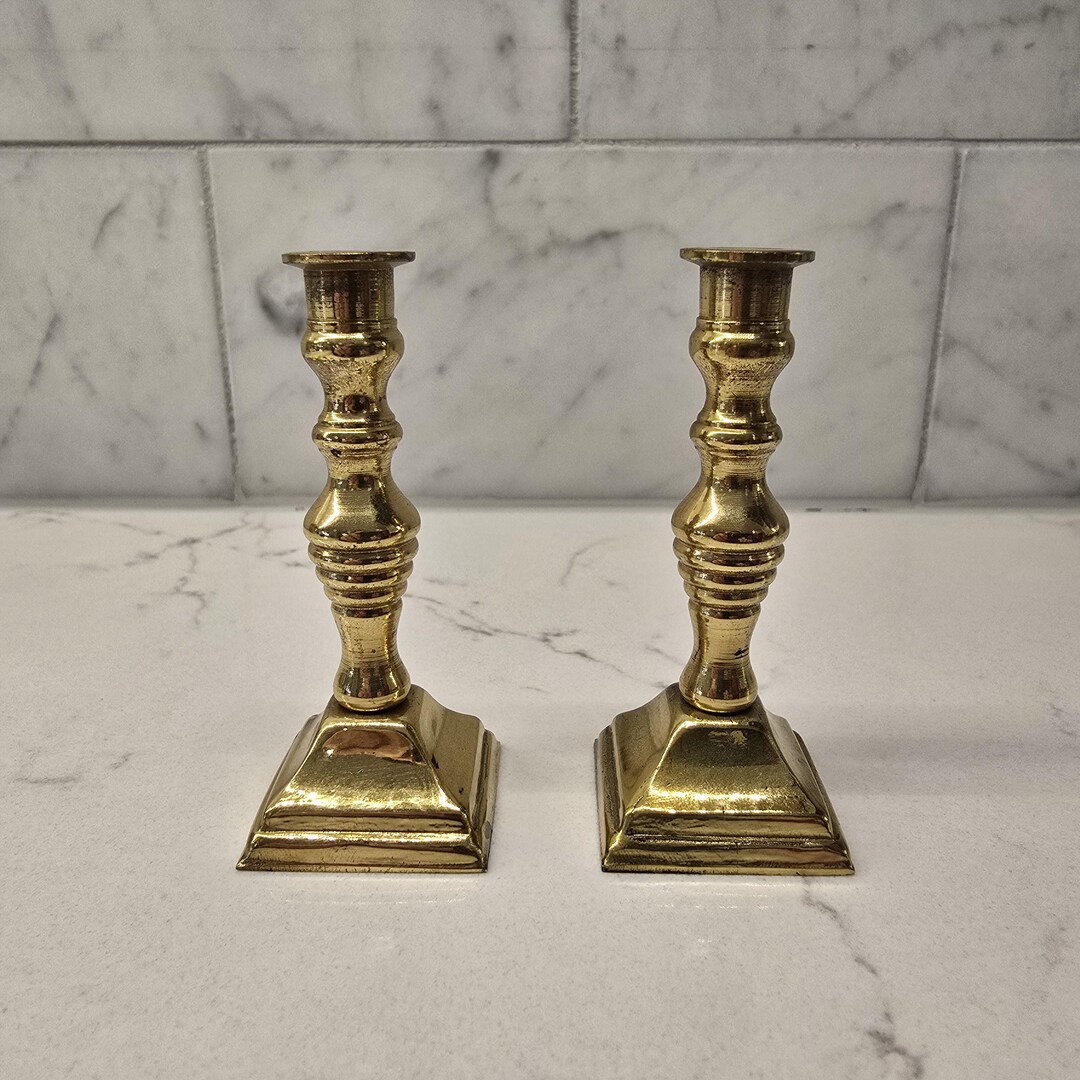 Miniature Brass Candlesticks by Peerage of England. - Etsy
