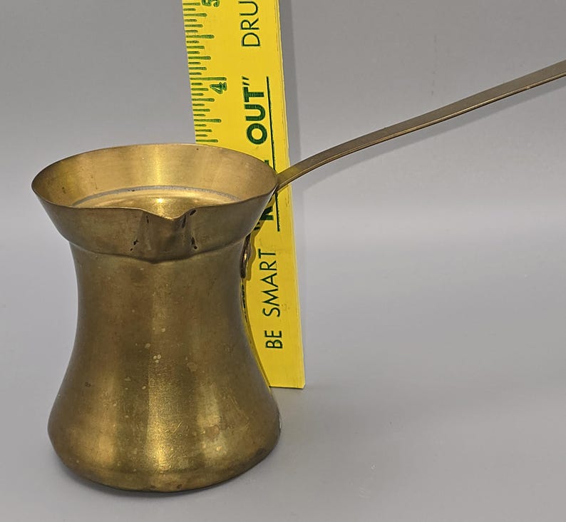 Brass Turkish Coffee Pot: Vintage Handcrafted Ottoman Cezve/ibrik - Etsy