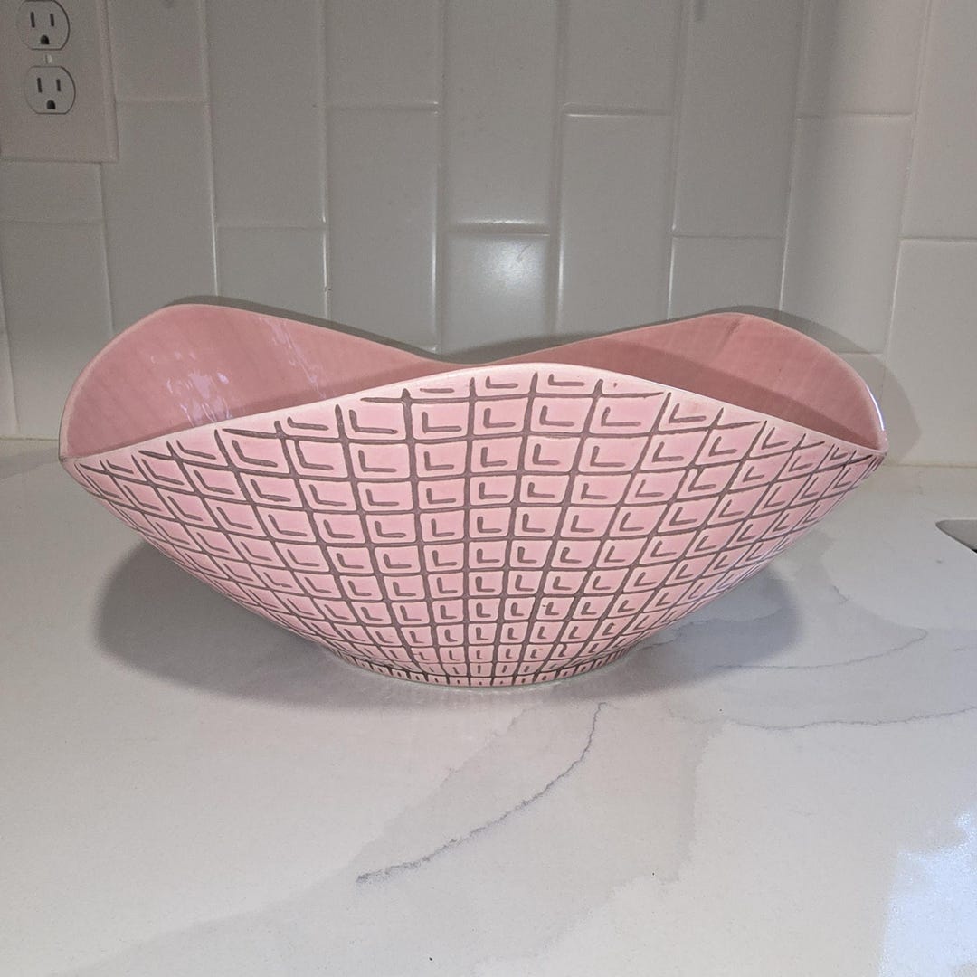 Pink Roselane Pottery 12 Ceramic Bowl Produced in Pasadena, California ...