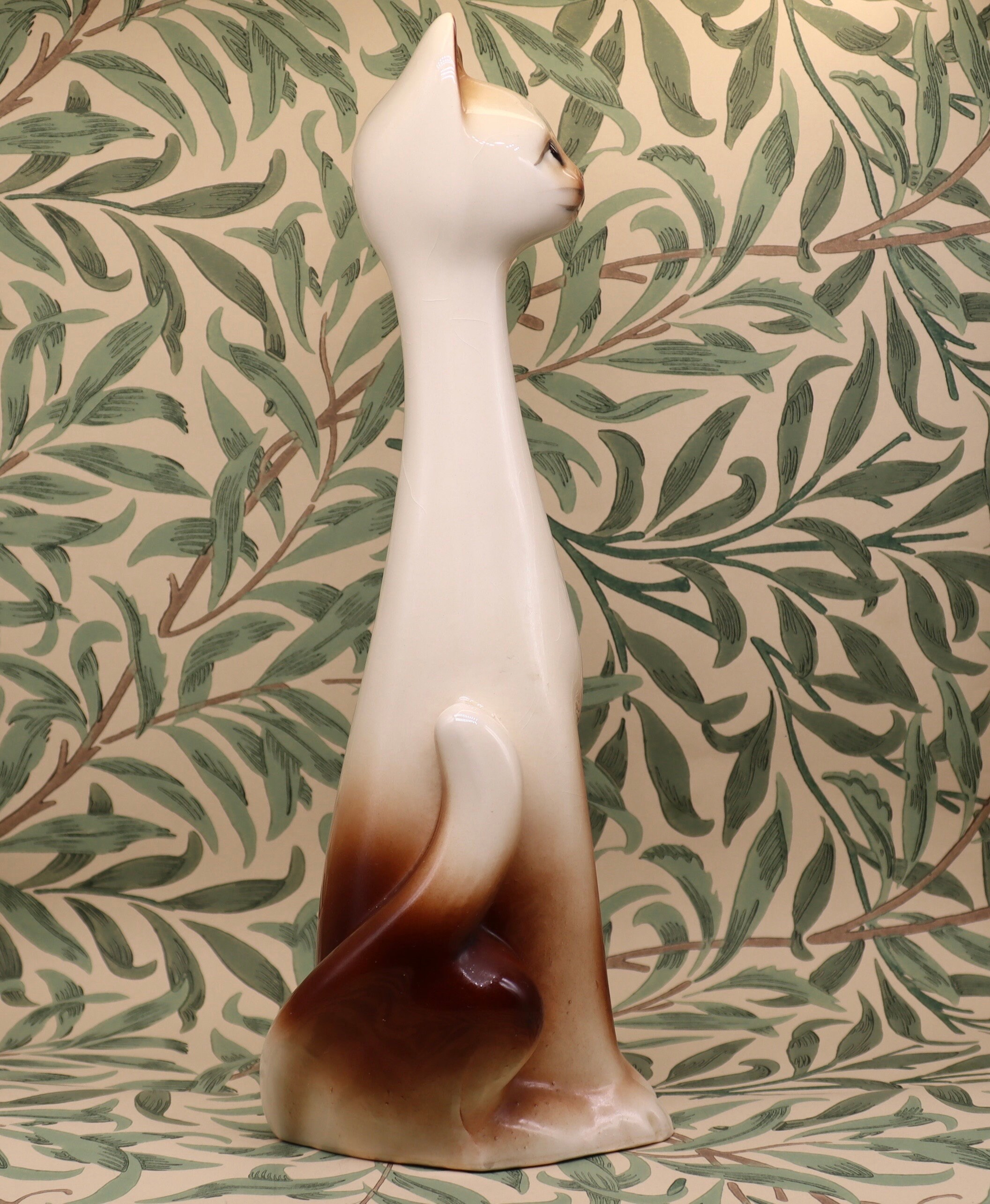 Vintage 1950's Italian Siamese Long Neck Cat Figurine Statue Kitsch ...