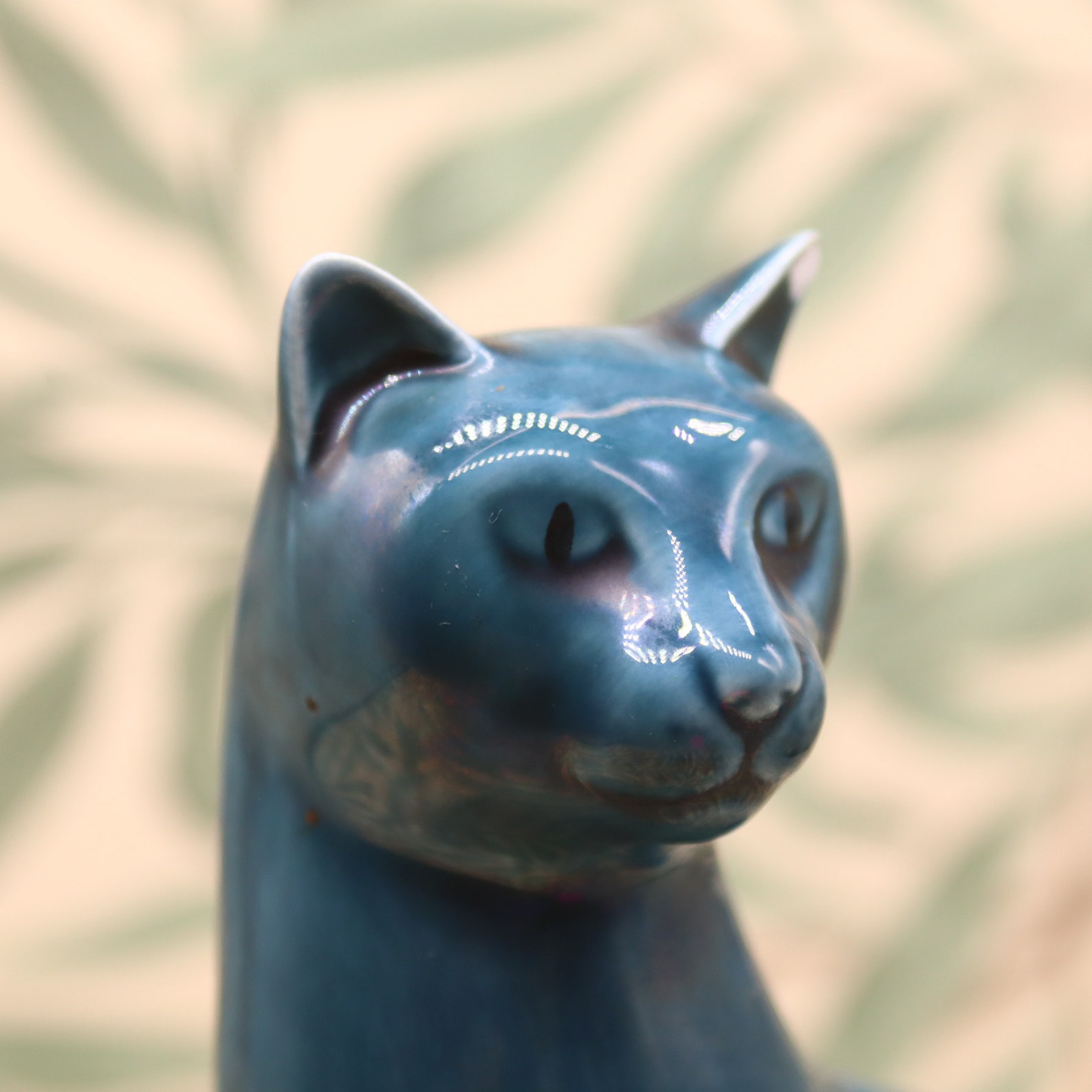 Vintage Poole Pottery Aqua Teal Cat Facing Right Siamese Kitsch Cat ...