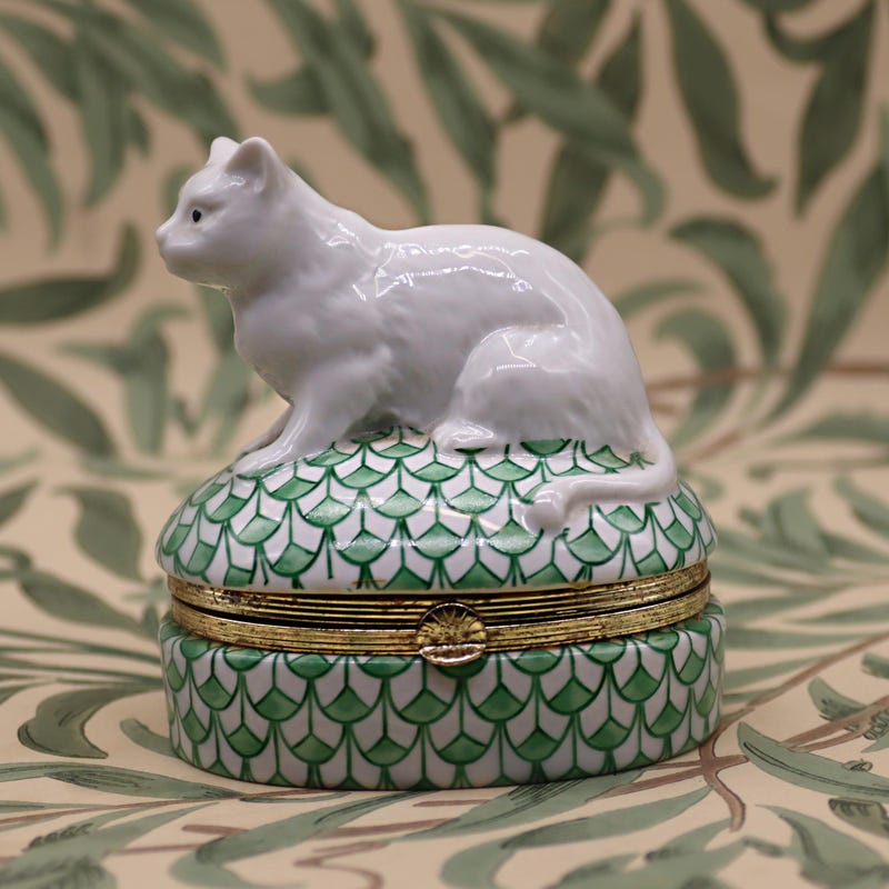 Cat Trinket Box - Etsy