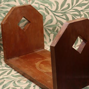 Antique Hand Made Solid Oak Book Holder Extendable Book Rack Country ...