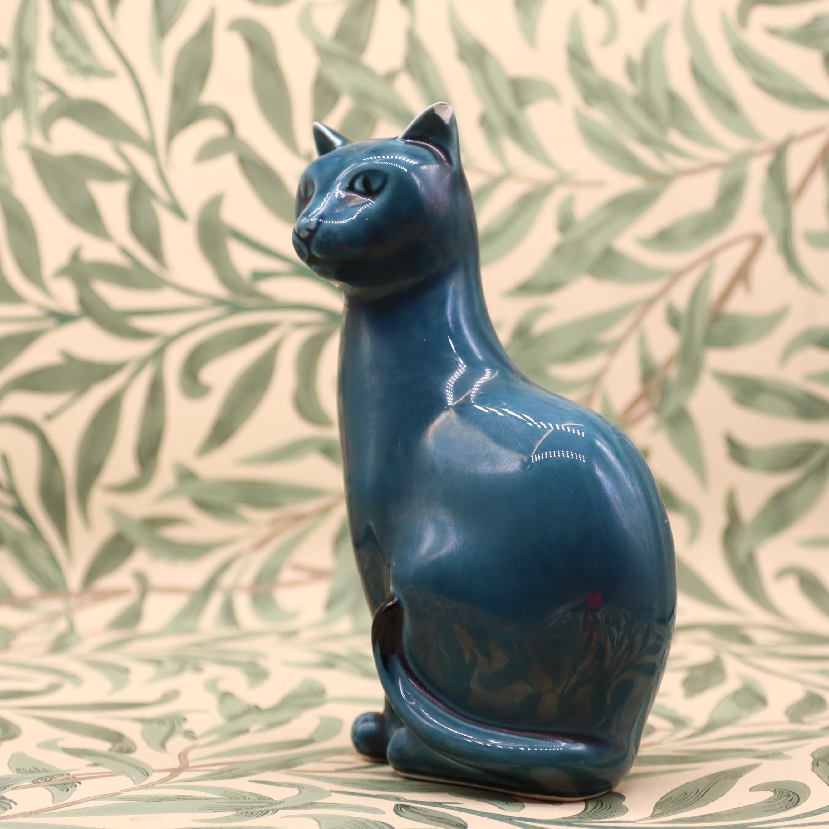Vintage Poole Pottery Aqua Teal Cat Facing Right Siamese Kitsch Cat ...