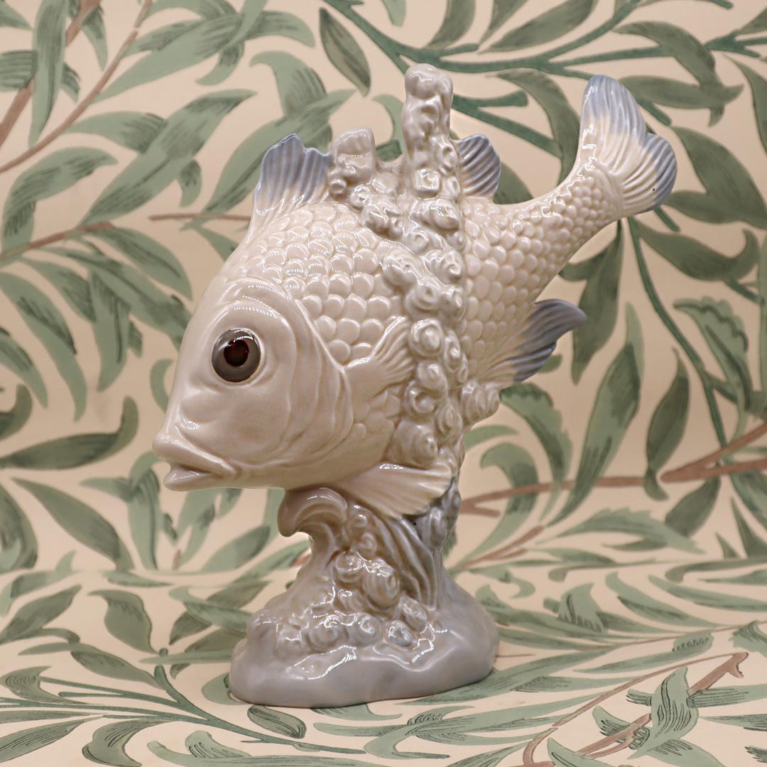 Kitsch Stunning Porcelain Fish Miquel Requena, Valencia Spain Angelfish ...