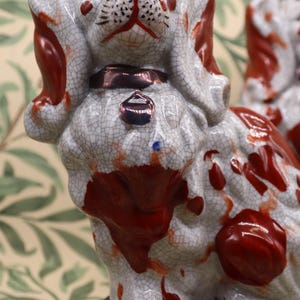 Kitsch Vintage Staffordshire Style Dog Wally Dogs Mantle Figurines ...