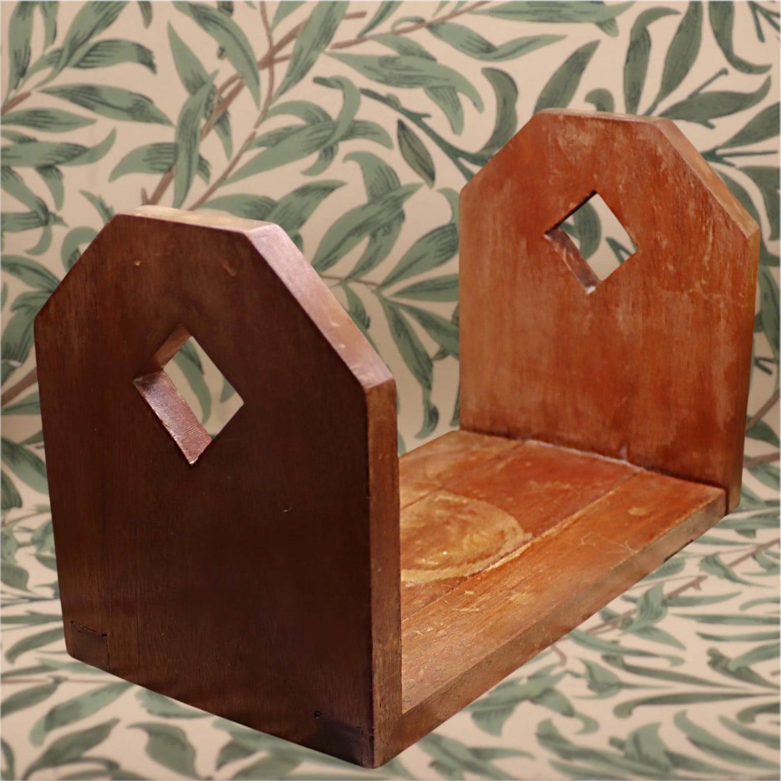 Antique Hand Made Solid Oak Book Holder Extendable Book Rack Country ...