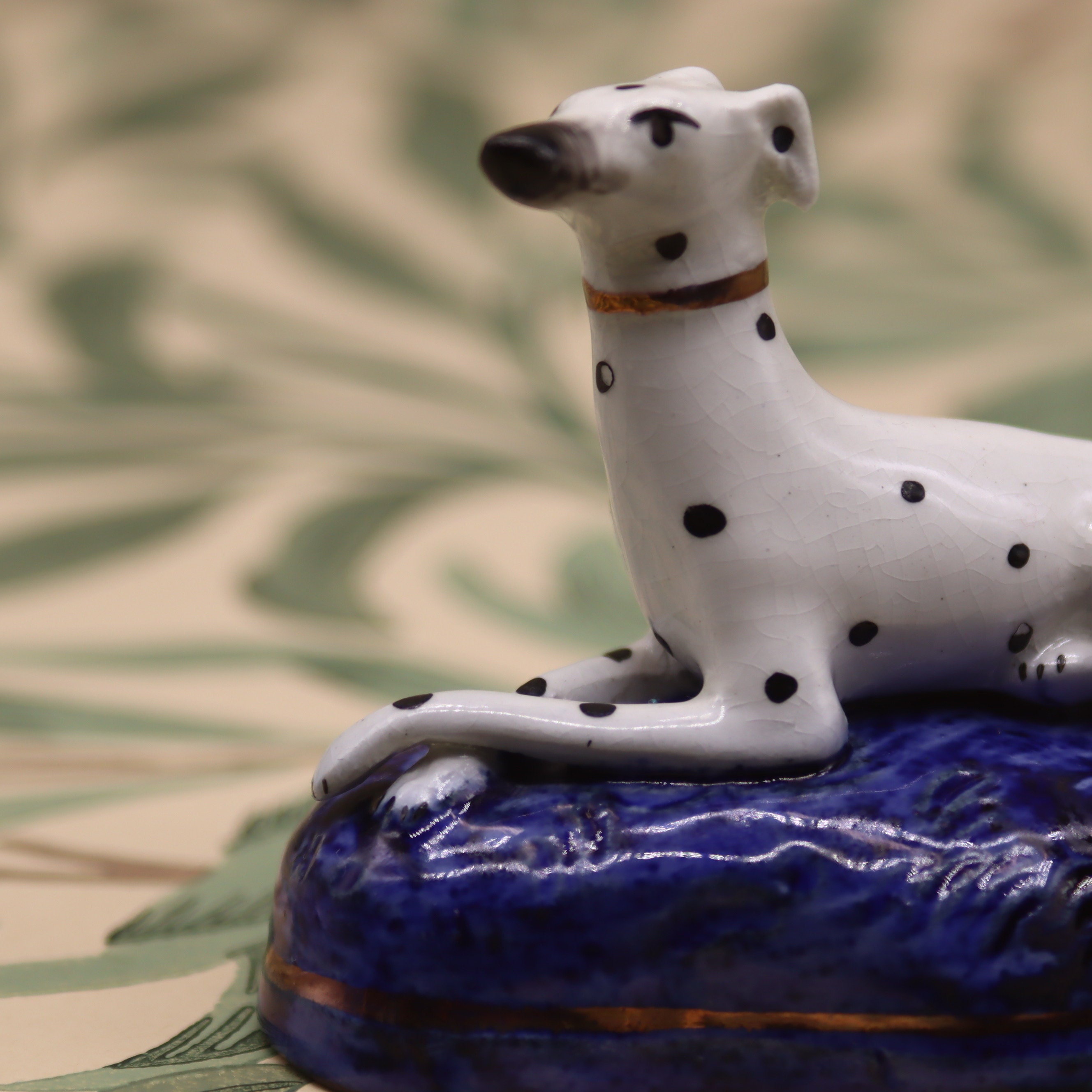 Antique Staffordshire Style Dalmatian Reclining Porcelain Figurine ...