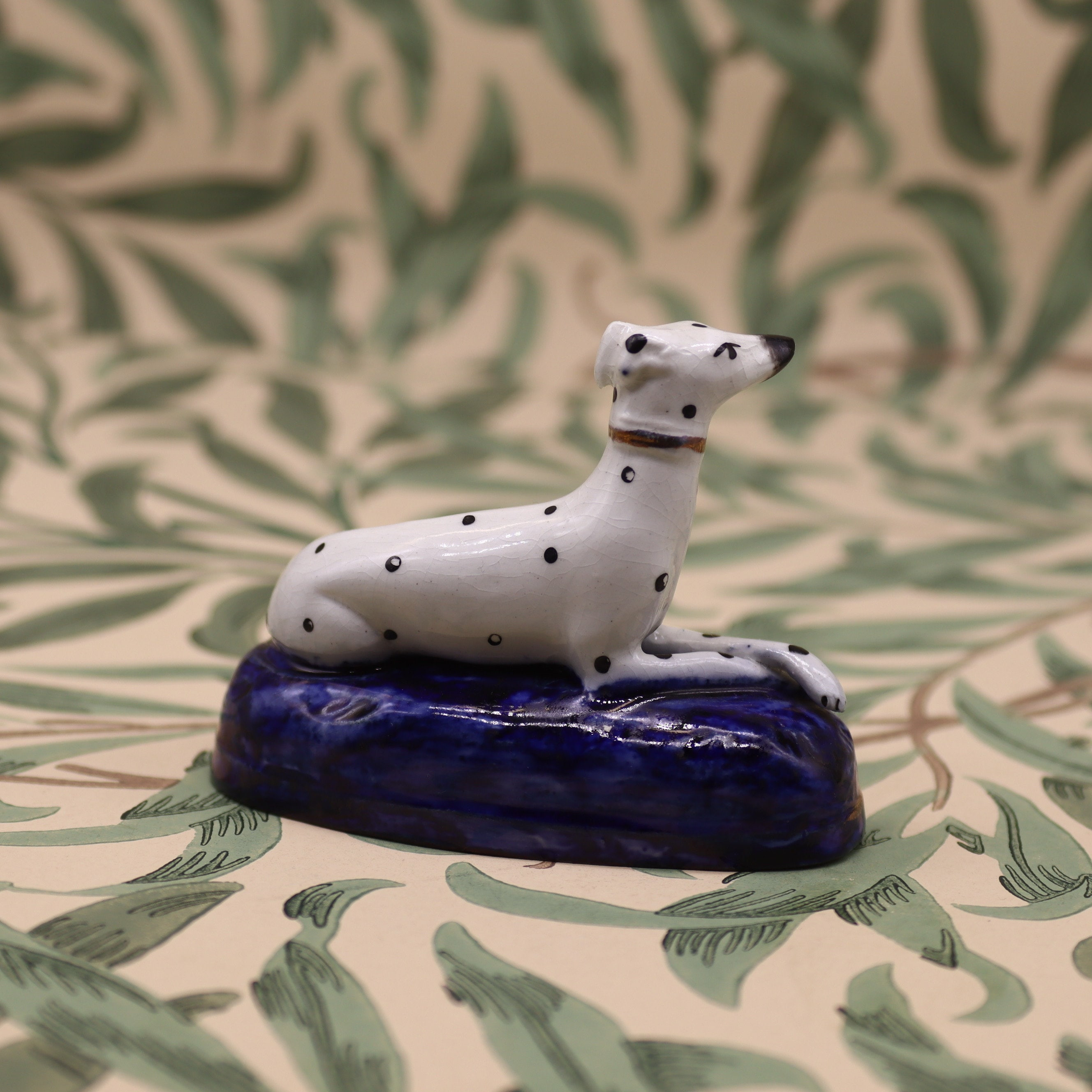 Antique Staffordshire Style Dalmatian Reclining Porcelain Figurine ...