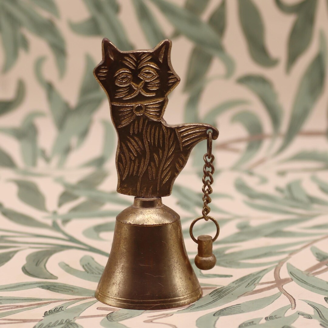 Quirky Brass Vintage Kitsch Cat Tail Bell Service Call Bell - Etsy