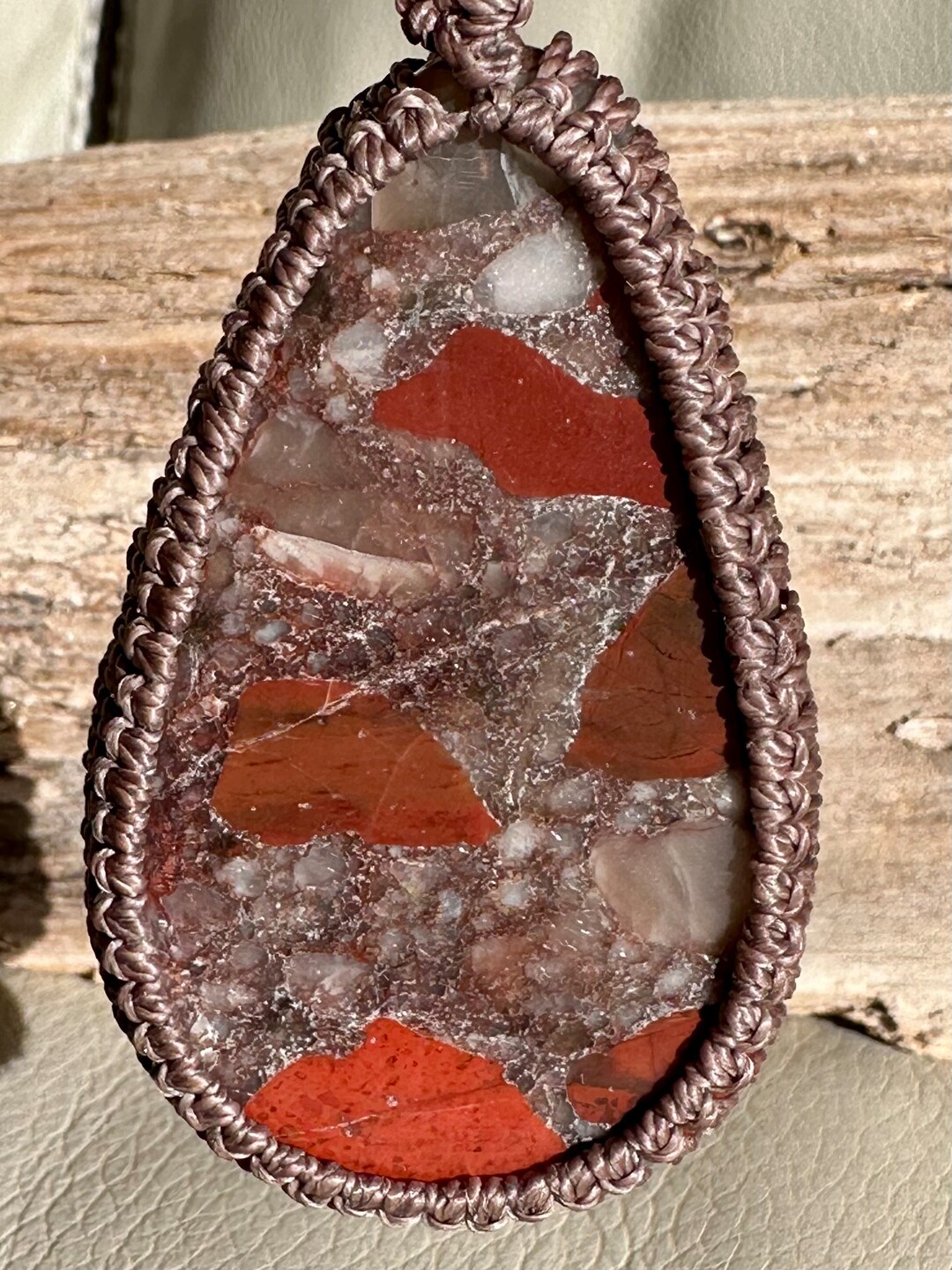 Large Michigan Pudding Stone Cabochon Pendant - Etsy