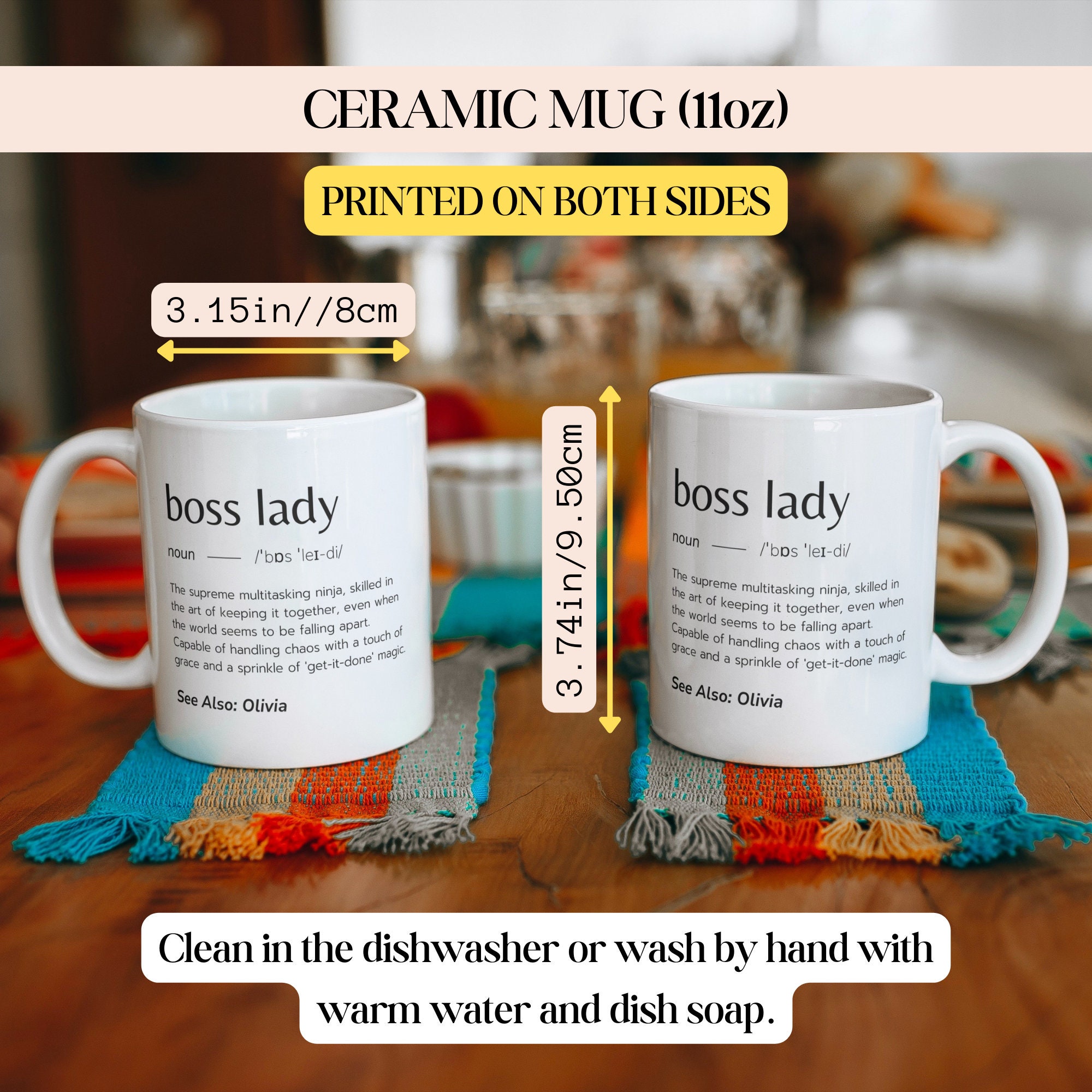 Customizable Boss Lady Mug, Girl Boss Gifts for Women, Gifts for Boss ...