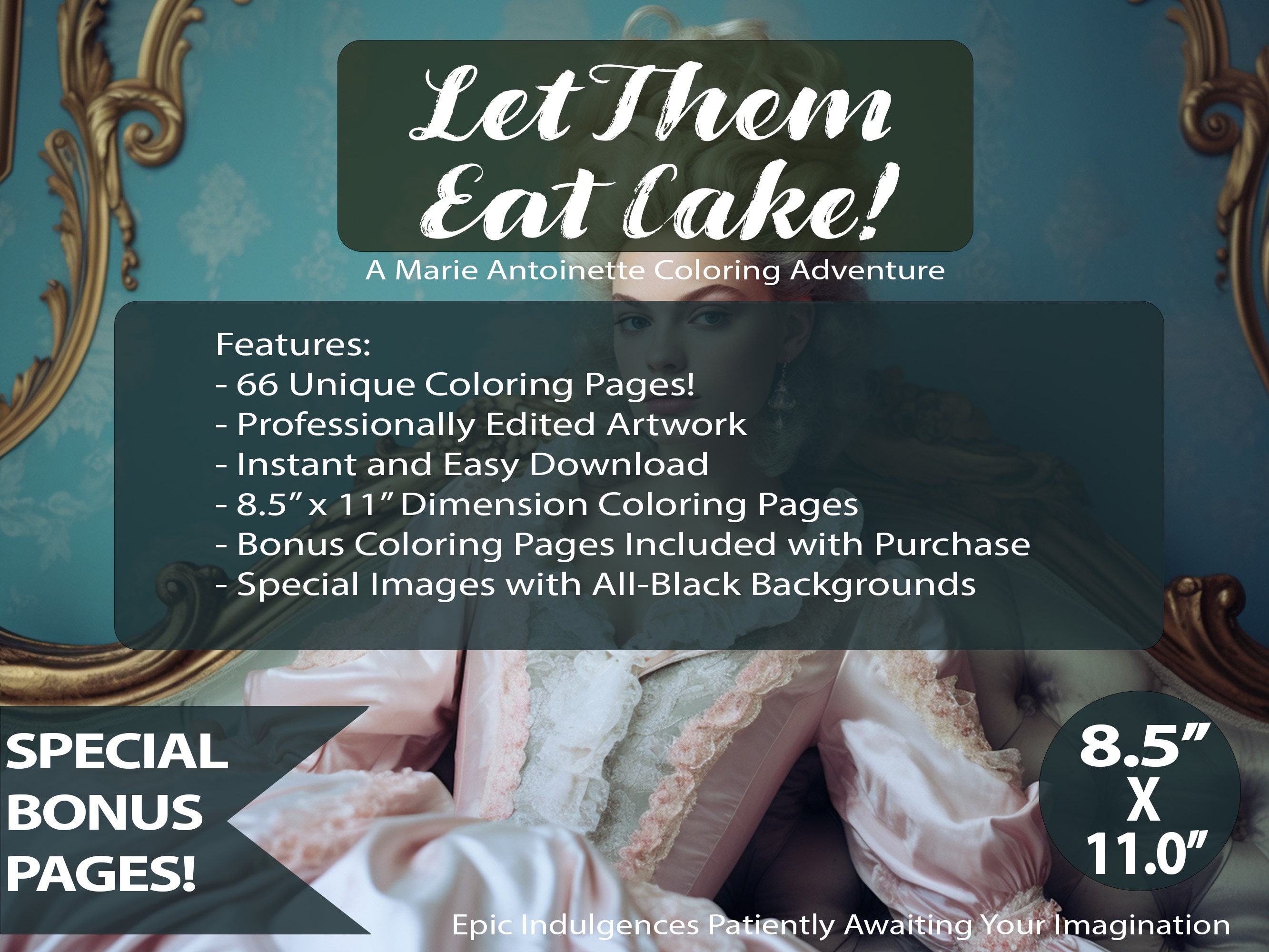 Let Them Eat Cake - 66 Decadent Coloring Pages Inspired by Marie ...