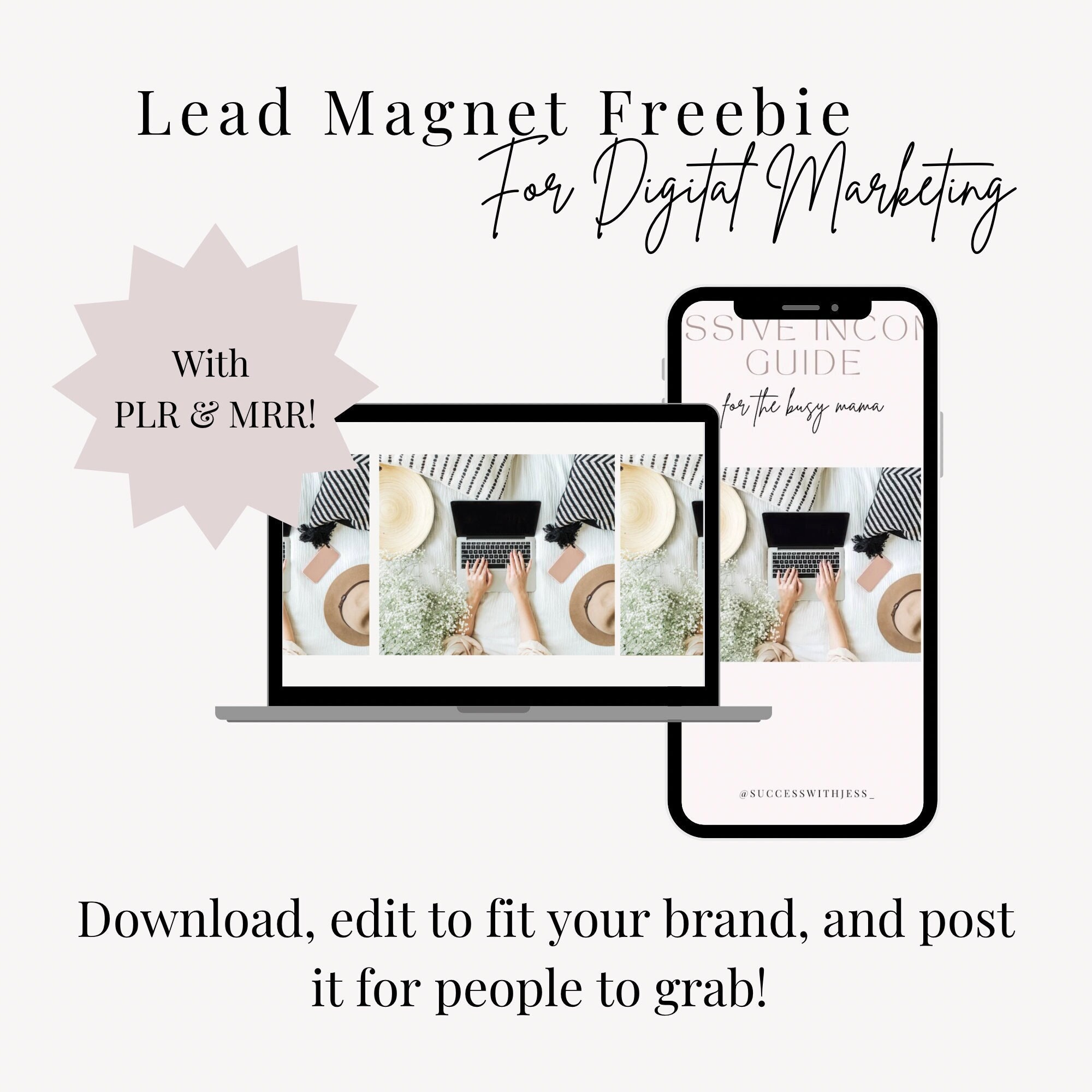 PLR Lead Magnet Freebie, Digital Marketing Freebie, PLR Template - Etsy