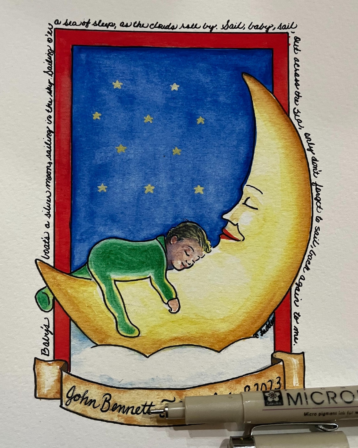 Baby's Boat Lullaby Art Print - Etsy