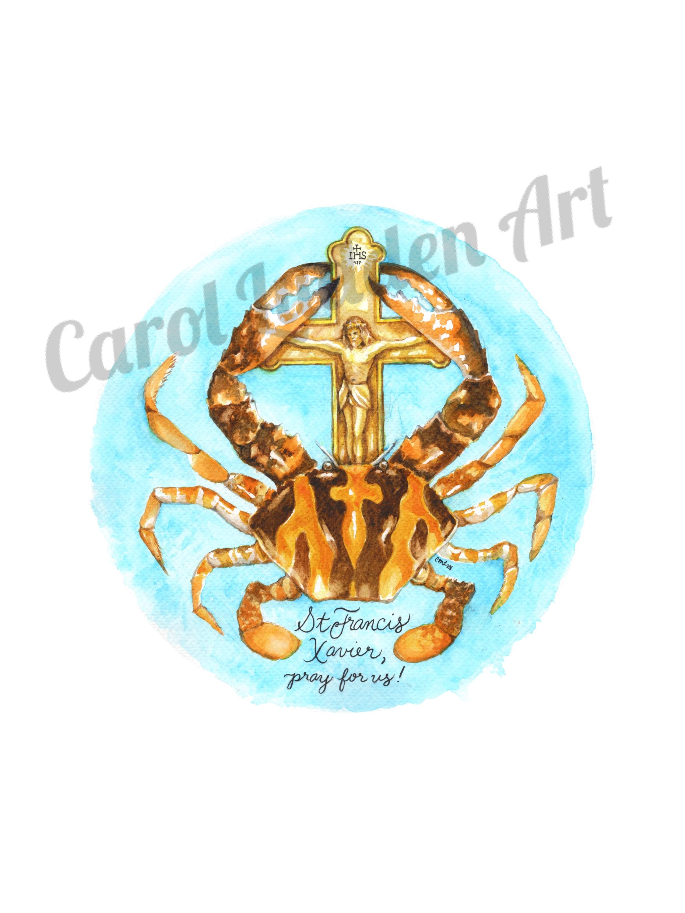 St. Francis Xavier's Crucifix Crab Art Print - Etsy