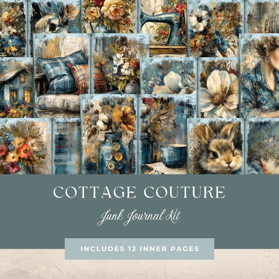 Cottage Couture Junk Journal Kit | Folios, Tags, Cards, Envelopes ...