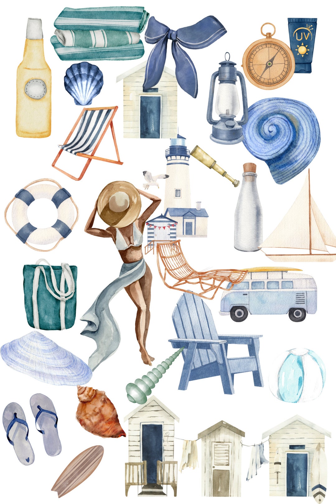 Costal Collage Print - Etsy