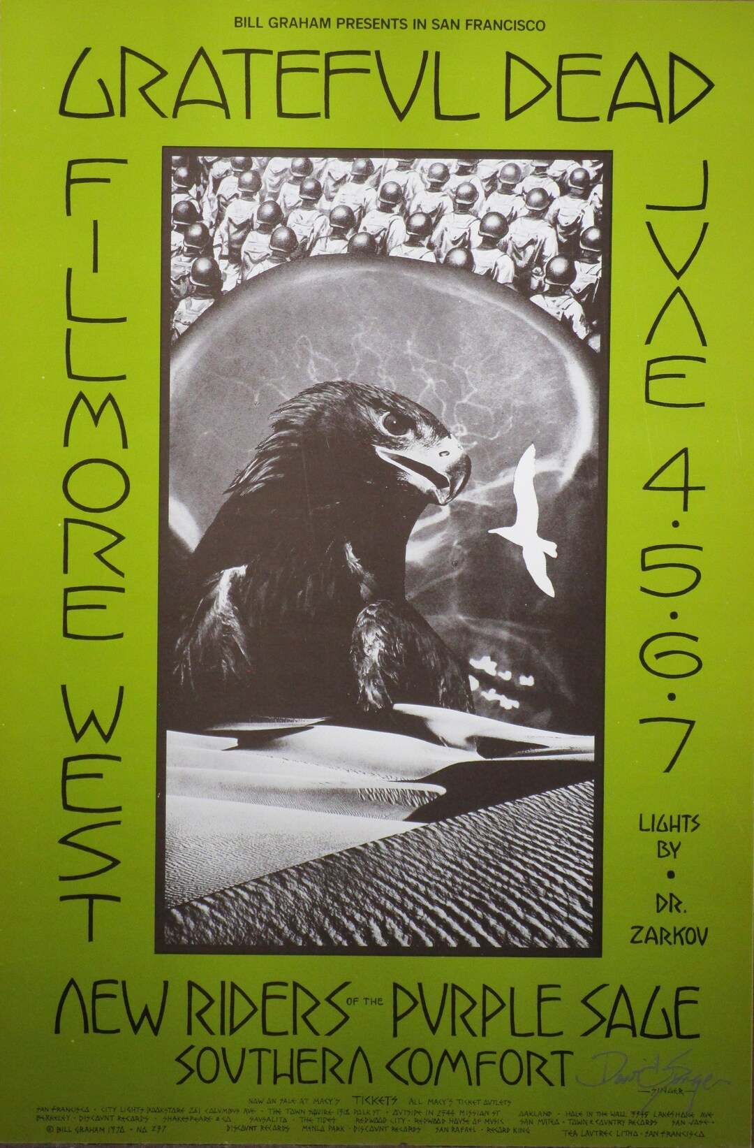 BG-237 Original Grateful Dead Fillmore Poster by David Singer - Etsy
