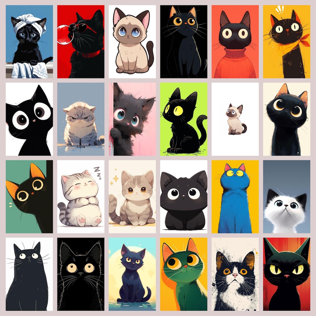 118PCS Cat Aesthetic Wall Collage Kit 4x6", Digital Pet Wall Decor ...