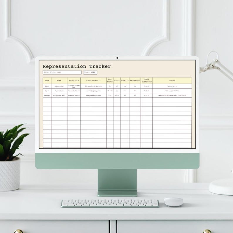 Actor Audition & Submission Tracker – Editable Canva and Google Sheets ...