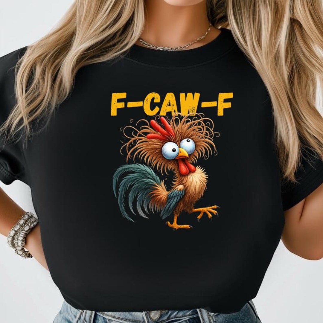 Funny Rooster Meme Png, Funny F-caw-f Chicken PNG, Crazy Hen Digital Art, Screaming Rooster Meme ...