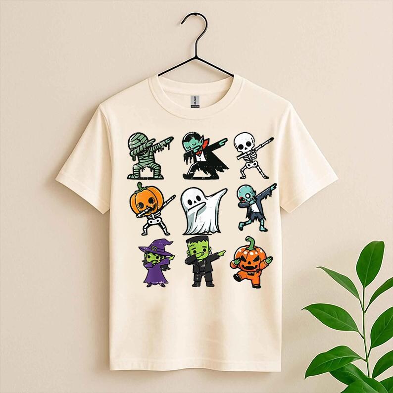 Halloween Ghost Pumpkin Skeleton Dab PNG, Funny Spooky Clipart, Cute ...