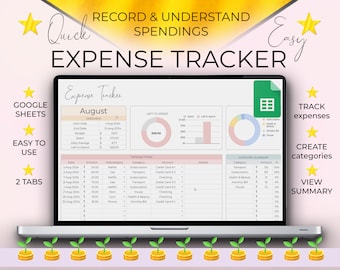 Expense Tracker Spreadsheet Google Sheets Expense Tracker Template Spending Spreadsheet Personal ...