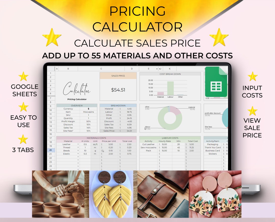 Product Pricing Calculator Spreadsheet | Small Business Google Sheets ...