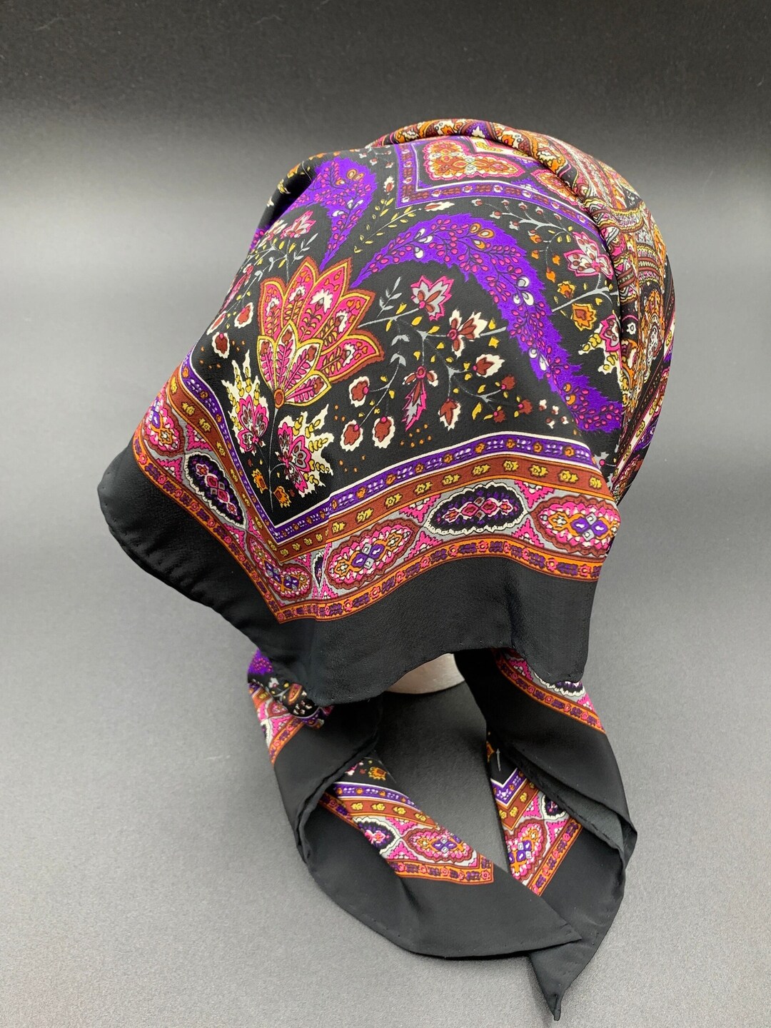 Vintage Paisley Scarf - Italian Girl Style - Hippie/boho/ 1970s Bandana ...