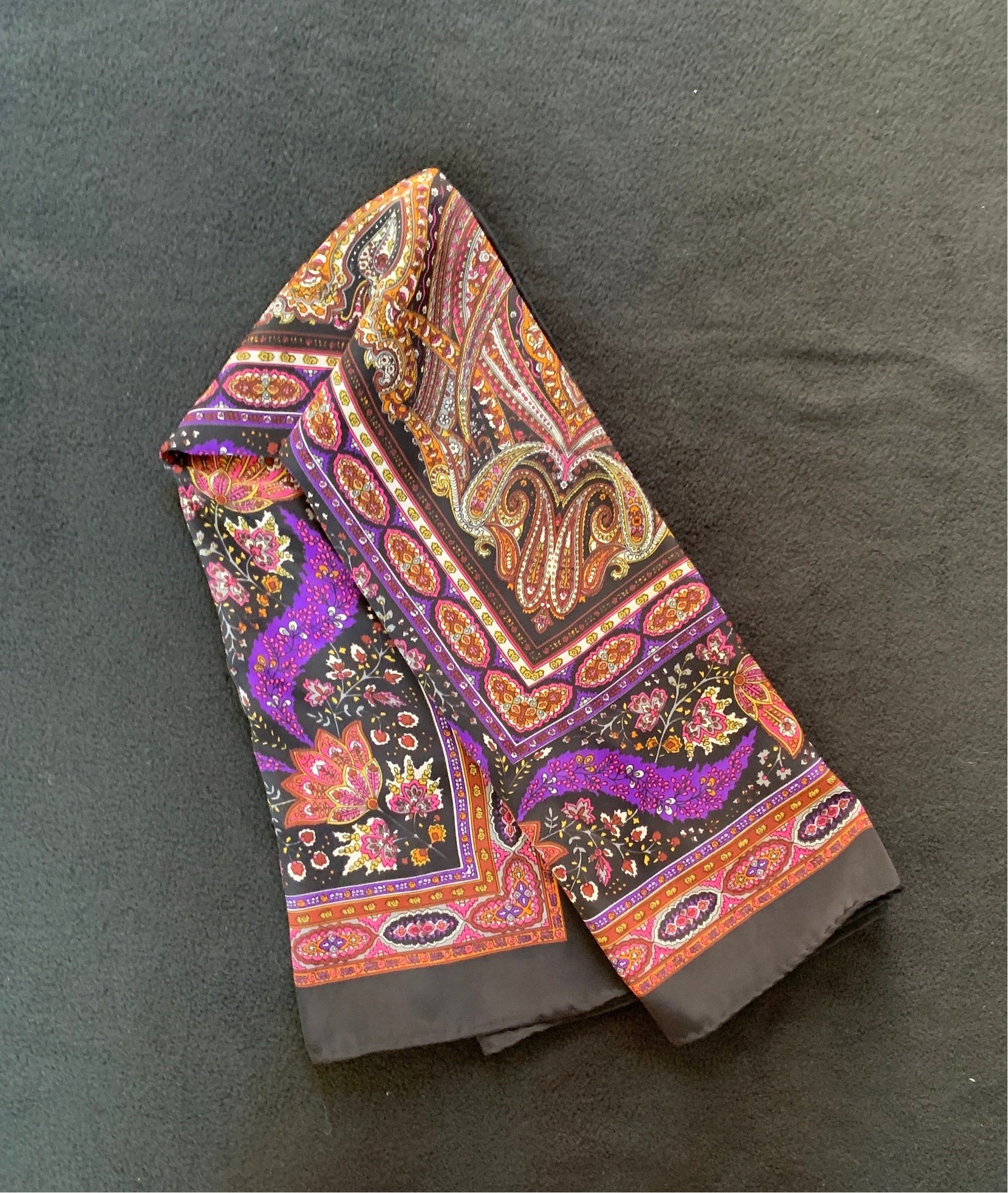 Vintage Paisley Scarf - Italian Girl Style - Hippie/boho/ 1970s Bandana ...