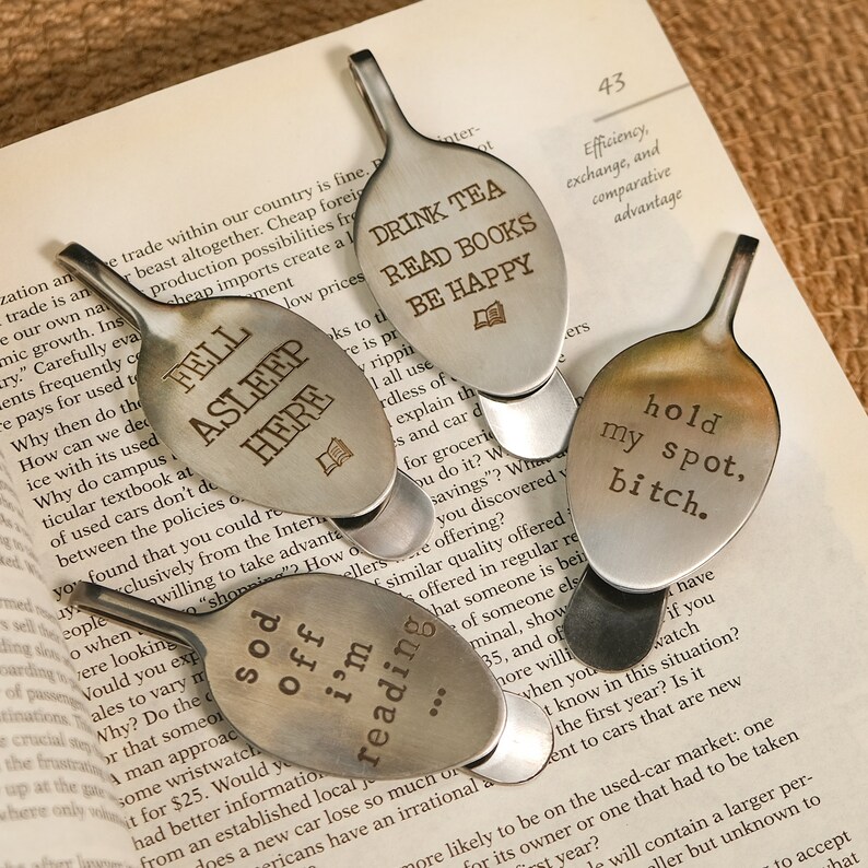 Fell Asleep Here Spoon Bookmark Gift for Bookworm Friends Book Club ...