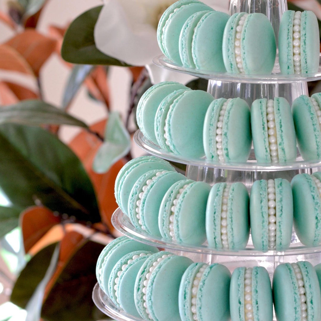Turquoise Blue Pearl Macarons - Macaroons Cookies Treats Delicious ...